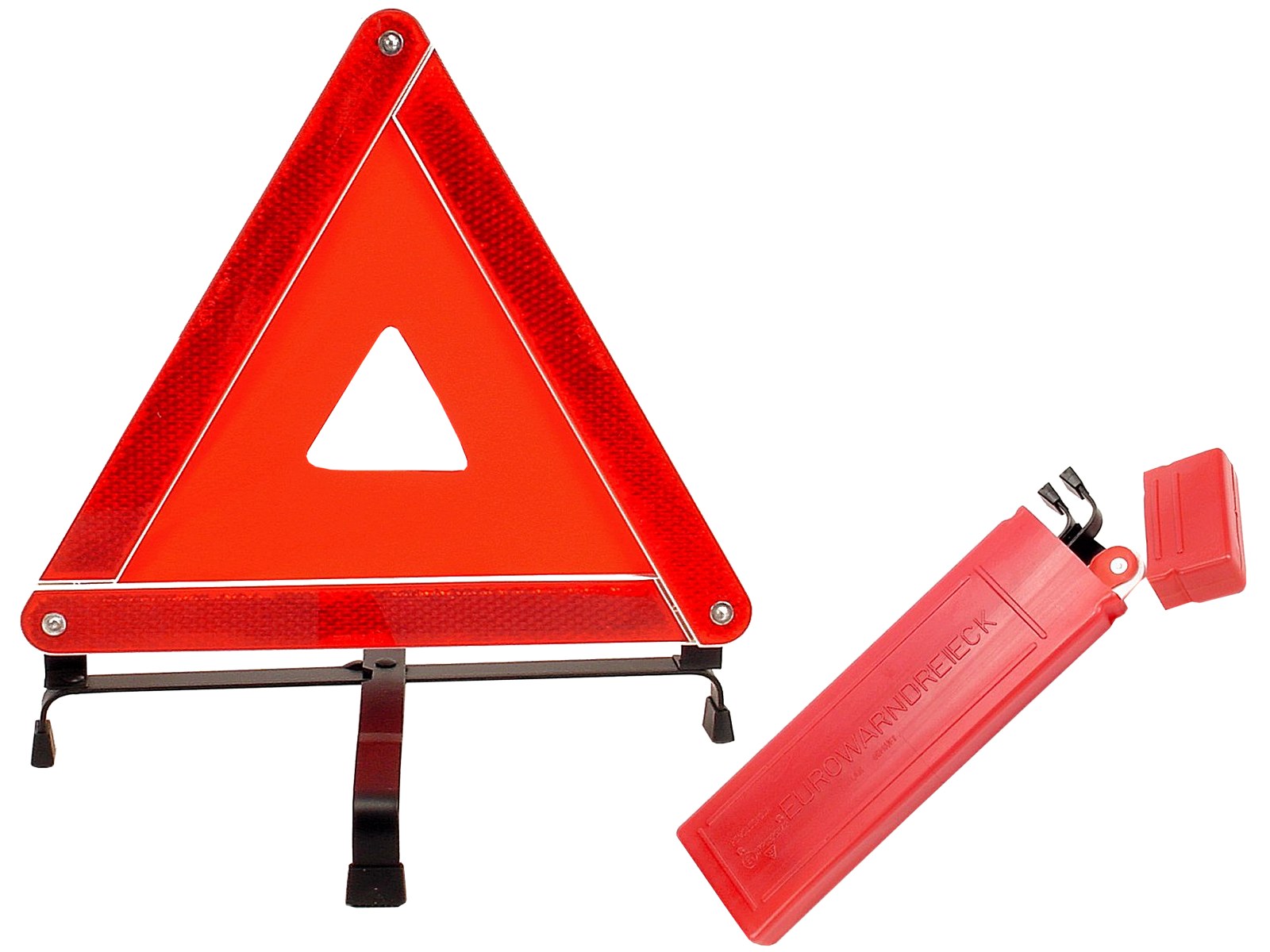 Warndreieck nach DIN-Norm mit Prüfzeichen und Schutzhülle | Pannenhilfe ...