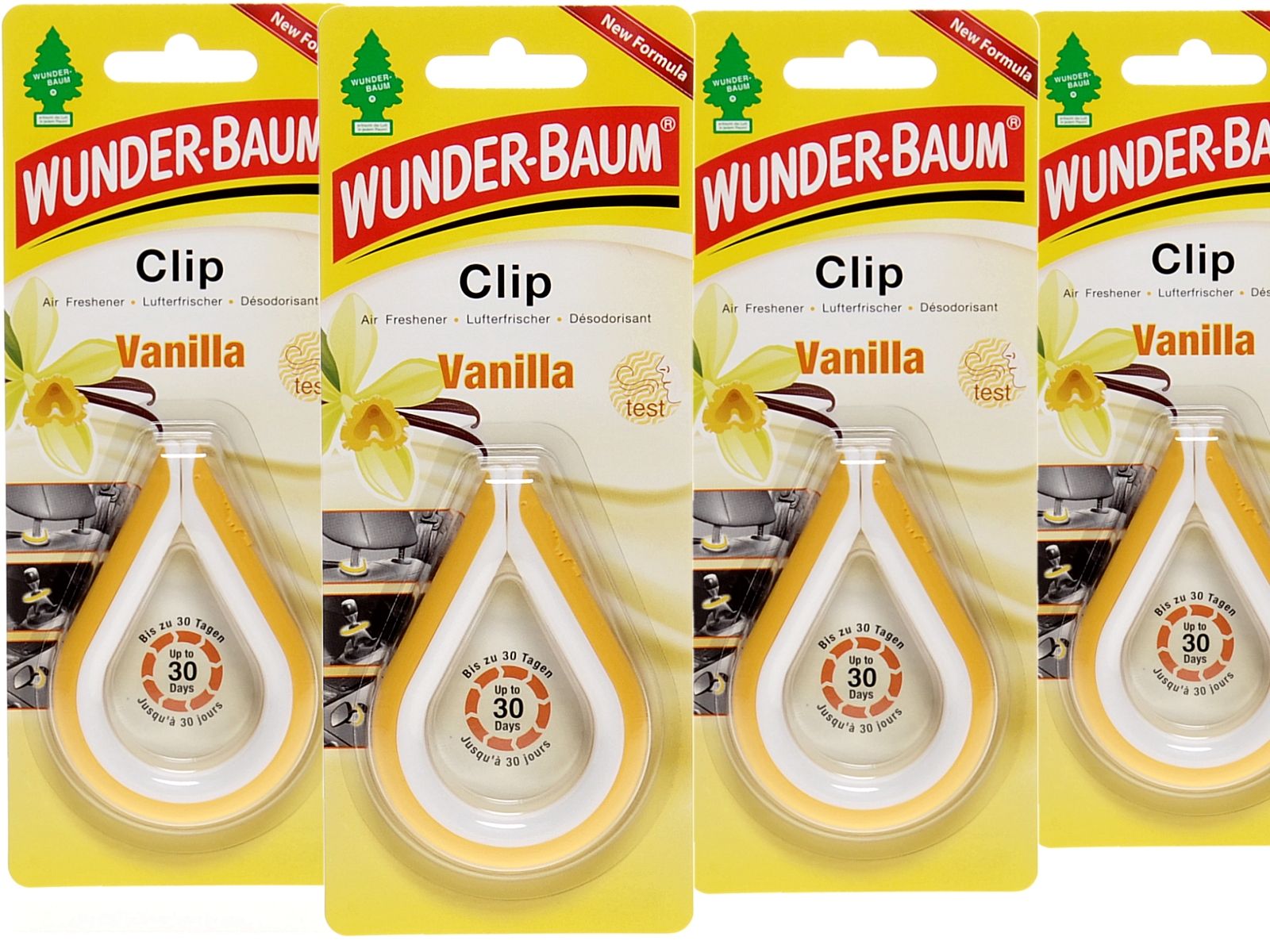 WUNDERBAUM Clip Befestigung an Rückspiegel oder Kopfstütze Vanilla ...