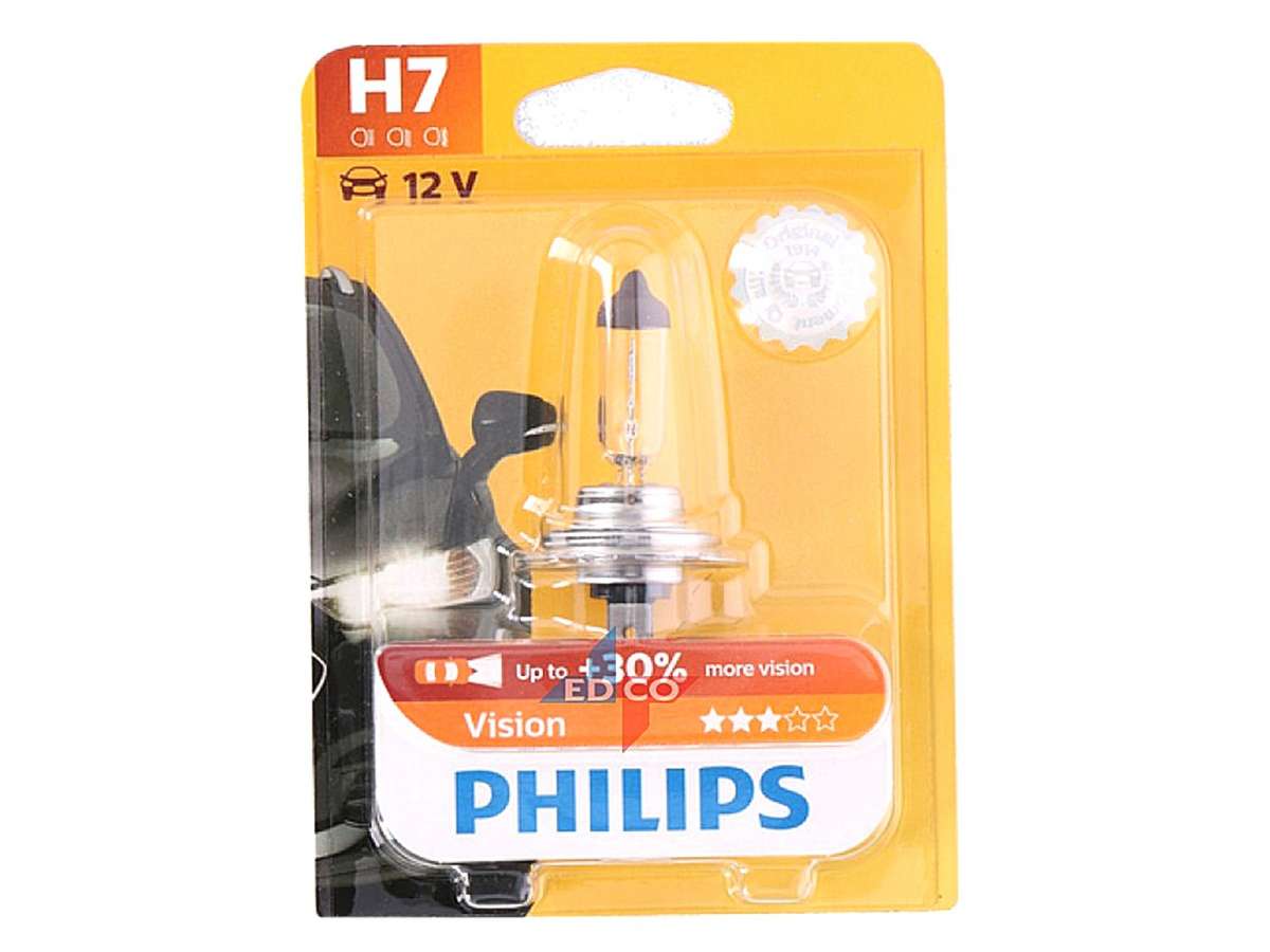 PHILIPS H7 Vision, 12 V, 55 W, weiss, PX26d | KFZ-Lampen/Birnen 12 Volt ...